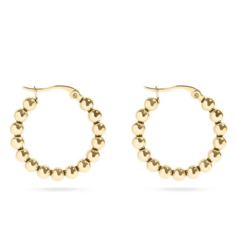 Circle Ball Hoop Earrings